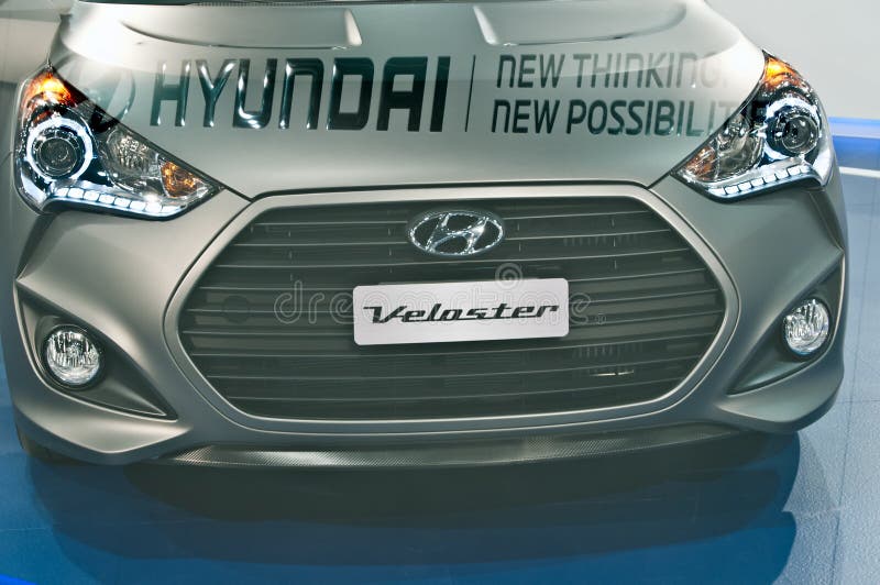 Brand New Hyundai Veloster on Display at Auto Show Editorial Photo ...