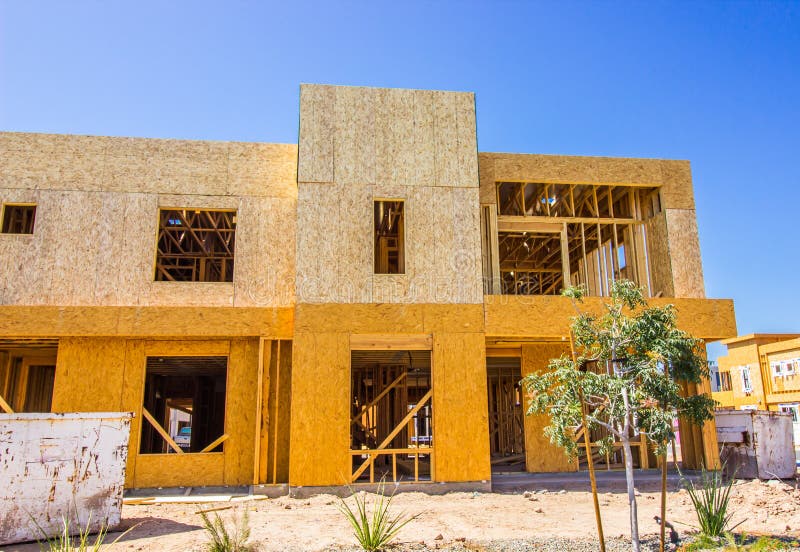 Brand New Two Story Apartment Complex Under Construction Stock Image ...