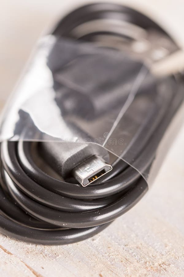 Brand New Unused Black Usb and Micro Usb Cable for Mobile Phones Stock ...