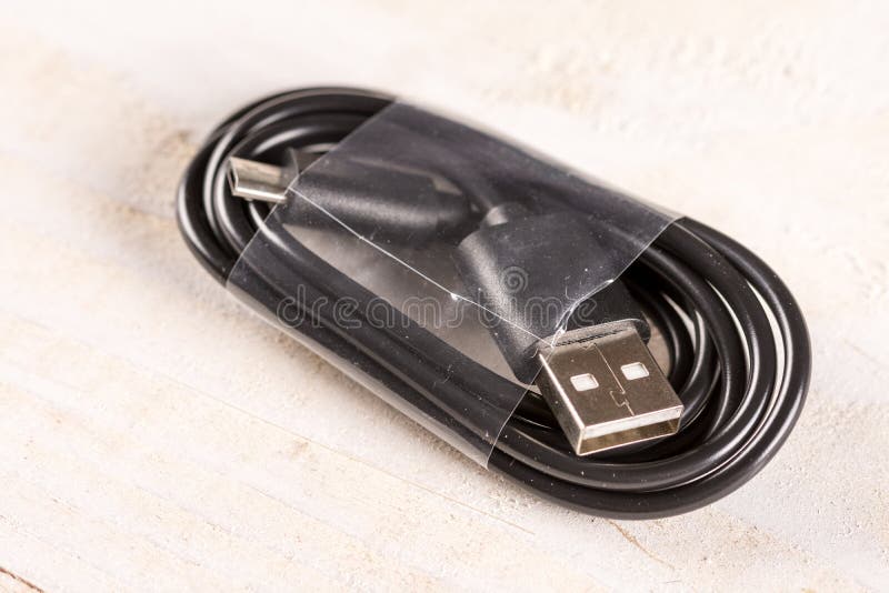 Brand New Unused Black Usb and Micro Usb Cable for Mobile Phones Stock ...