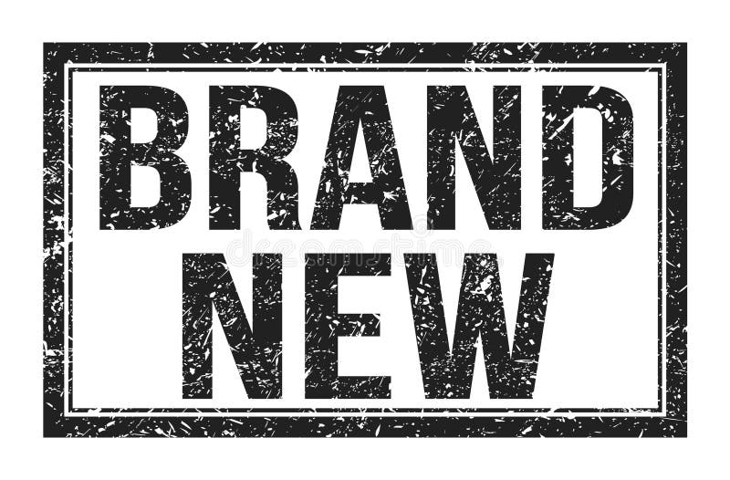 BRAND NEW, Words on Black Rectangle Stamp Sign Stock Illustration ...