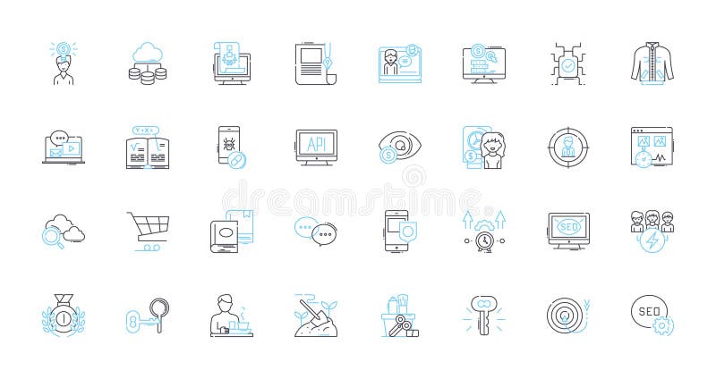 Brand Perception Linear Icons Set. Trusrthy, Authenticity, Reputation ...