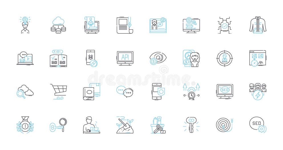 Brand Perception Linear Icons Set. Trusrthy, Authenticity, Reputation ...