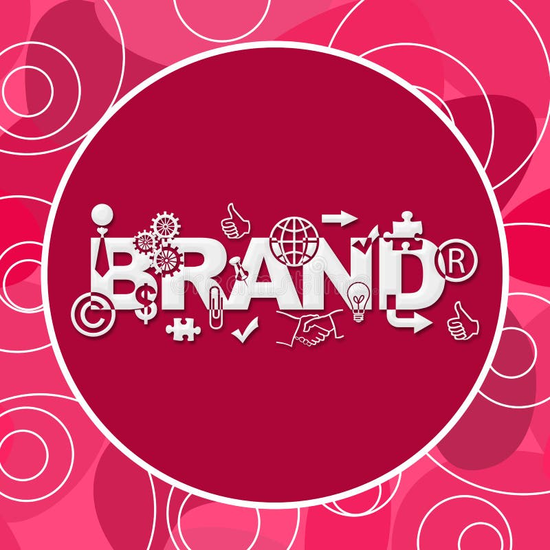 Brand Pink Random Circular Background Stock Illustration - Illustration ...
