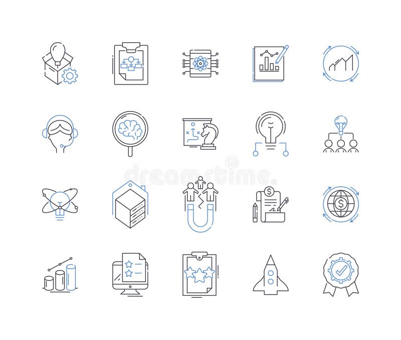 Brand Storytelling Line Icons Collection. Narrative, Authenticity ...