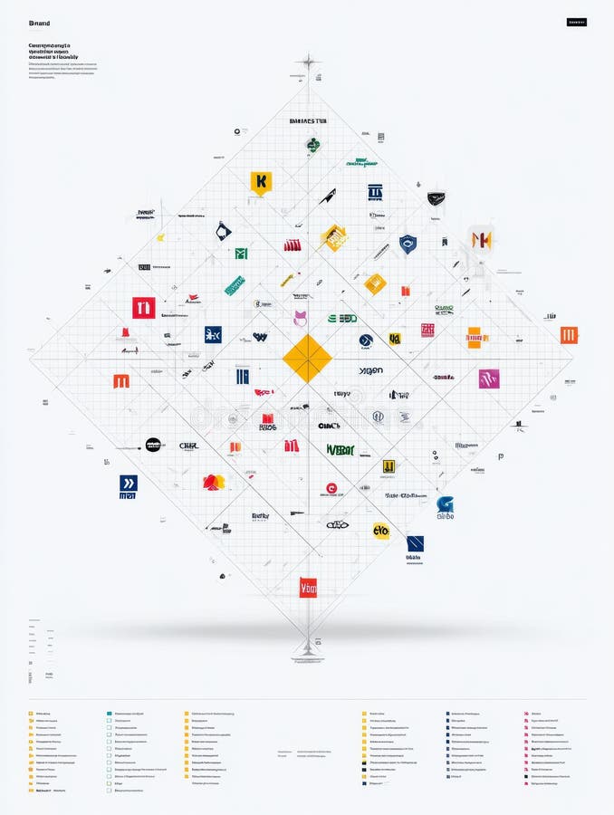 Brand Positioning Map Showcasing a Two-Axis Chart with Various Brand ...