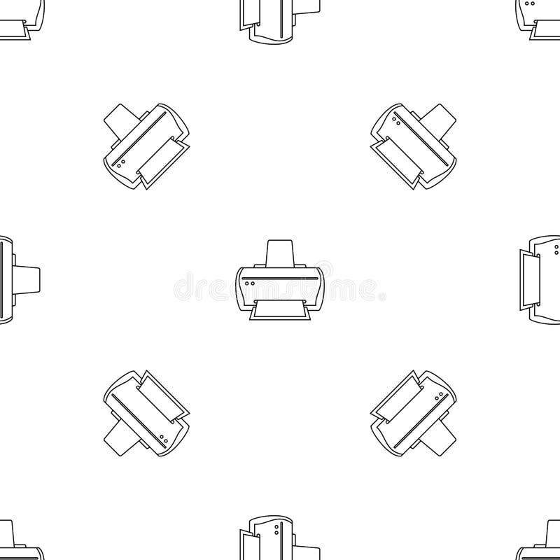 Brand Printer Pattern Seamless Vector Stock Vector - Illustration of ...
