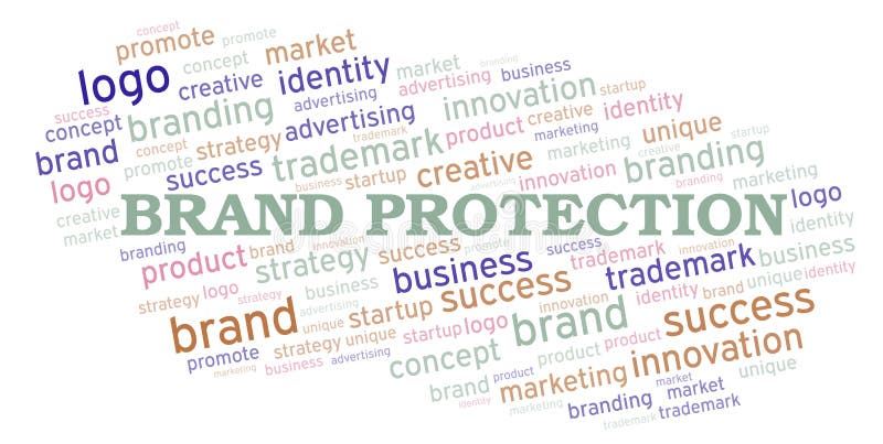 Brand Protection Word Cloud Stock Illustration - Illustration of ...