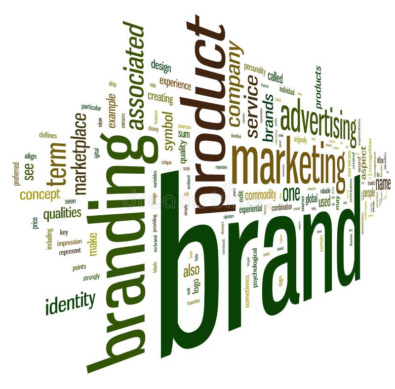 Brand Related Words in Tag Cloud Stock Illustration - Illustration of ...