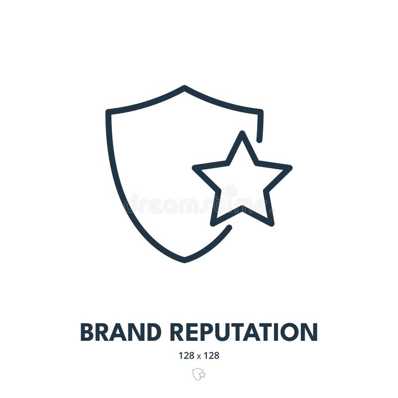 Brand Reputation Icon. Branding, Recognition, Positioning. Editable ...