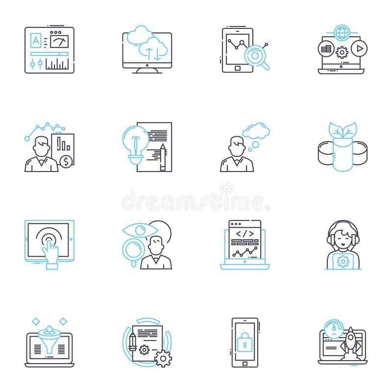 Brand Sharing Linear Icons Set. Collaboration, Nerking, Partnership ...