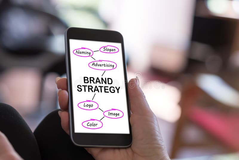 Brand Strategy Concept on a Smartphone Stock Image - Image of promotion ...