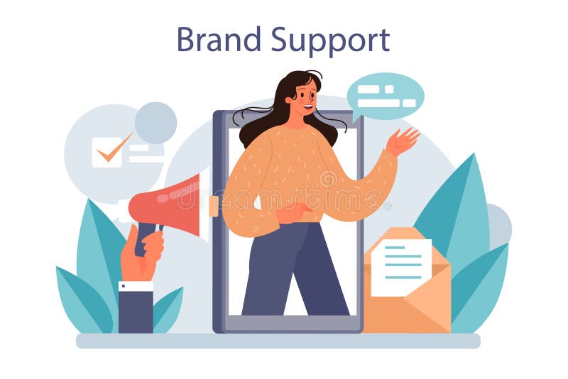 Brand Support. Unique Design of a Company or Product Development Stock ...