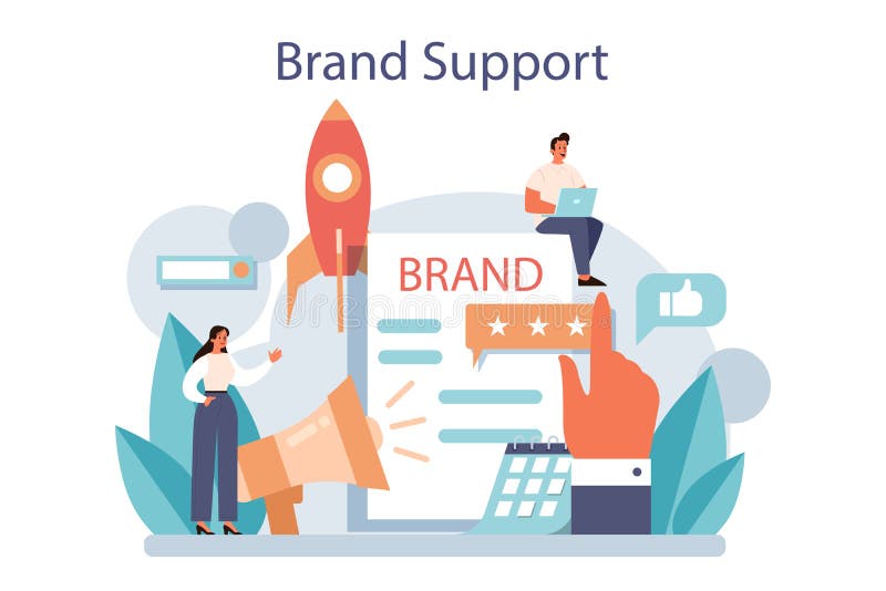 Brand Support. Unique Design of a Company or Product Development Stock ...