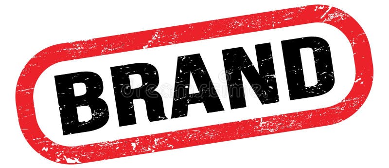 BRAND, Text Written on Red-black Stamp Sign Stock Illustration ...