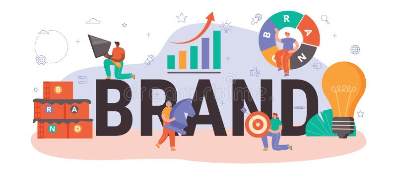 Brand Typographic Header. Manager Developing Unique Design of a Company ...