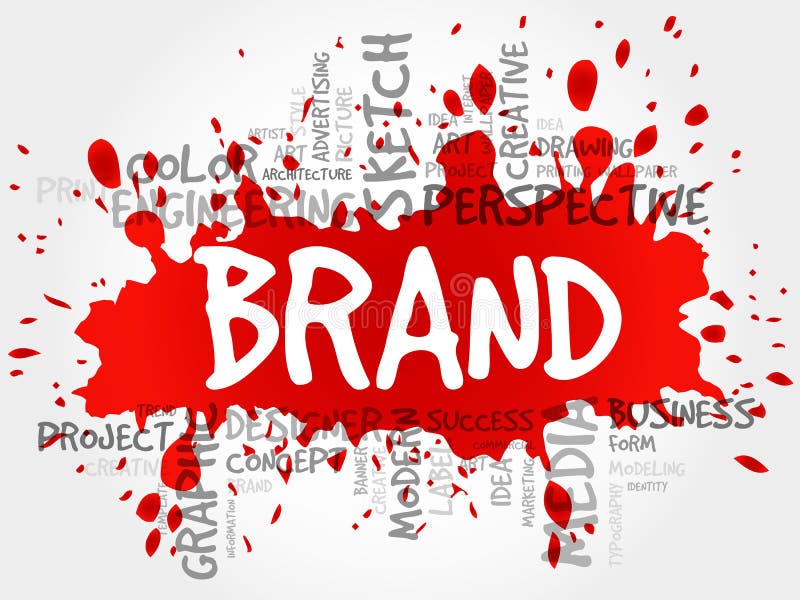 BRAND word cloud stock illustration. Illustration of competitive ...