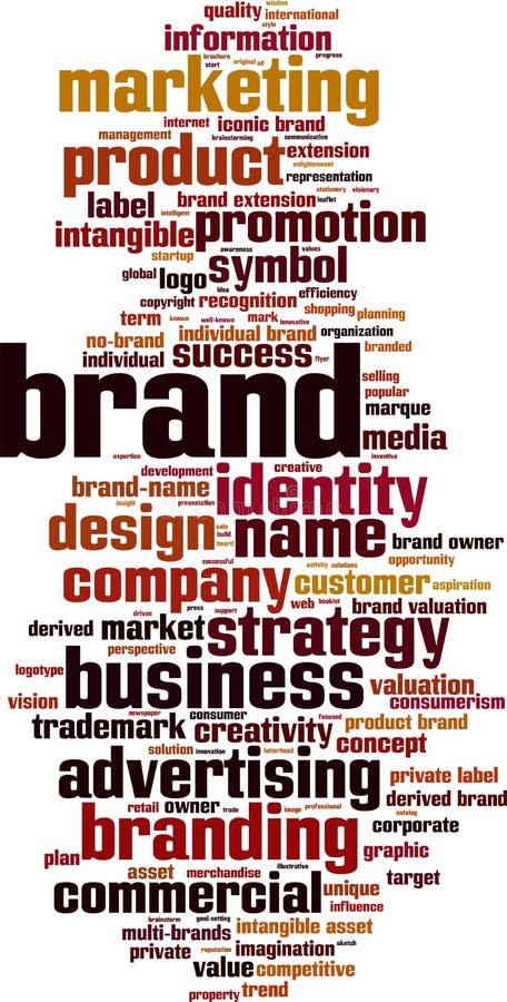 Brand word cloud stock vector. Illustration of registration - 156342180