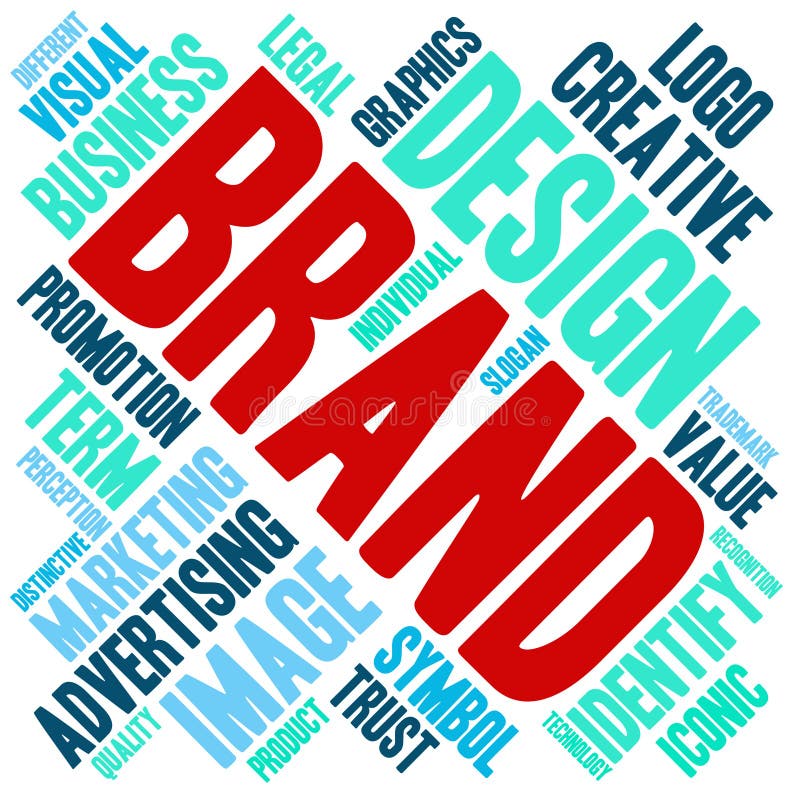 Brand Word Cloud stock vector. Illustration of symbol - 108483618