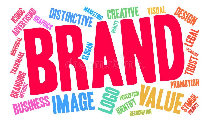 BRAND Colorful Semi-transparent Letters Banner Stock Vector ...