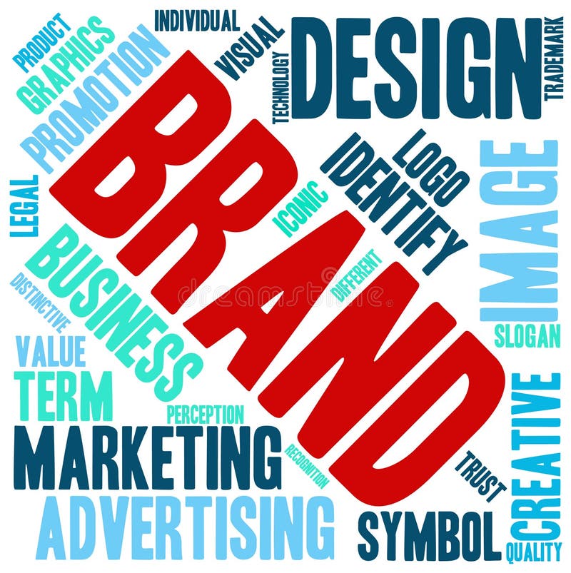 Brand Word Cloud stock vector. Illustration of creative - 108483736
