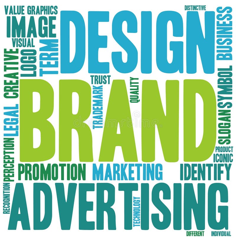 Brand Word Cloud stock illustration. Illustration of visual - 108744469