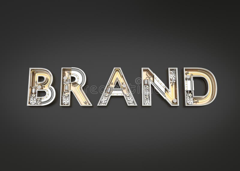 Brand Word Made from Mechanic Alphabet. Stock Illustration ... Brand Word Made from Mechanic Alphabet. Stock Illustration ...