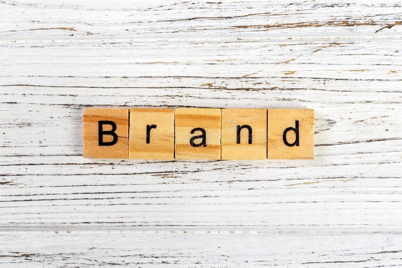BRAND Word Made with Wooden Blocks Concept Stock Photo - Image of ...