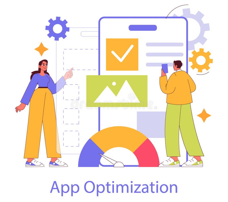 Branded App. Flat Vector Illustration Stock Vector - Illustration of ...