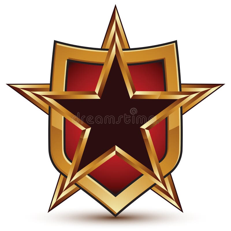 Branded Golden Geometric Symbol, Stylized Star Stock Vector ...