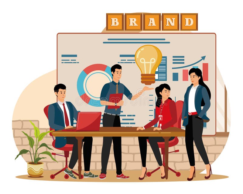 Branded Workshop Concept. Team Collaboration in a Creative Business Meeting Setting. Stock ...