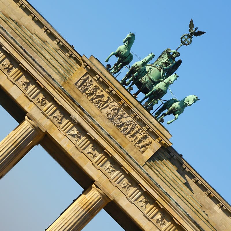 Brandenburg Gate of Berlin in Square Composition Stock Image - Image of ...