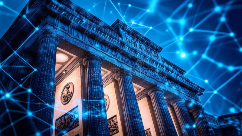 Brandenburg Gate Connected Digital Network Envelops Historic Landmark ...