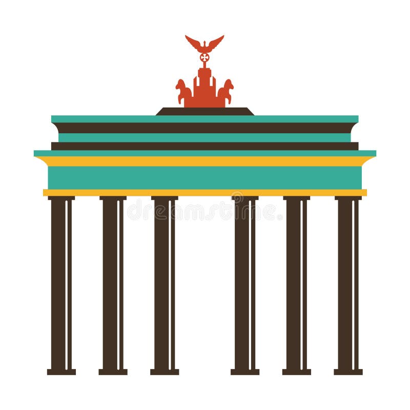 The Brandenburg Gate. Vector Illustration Decorative Design Stock ...