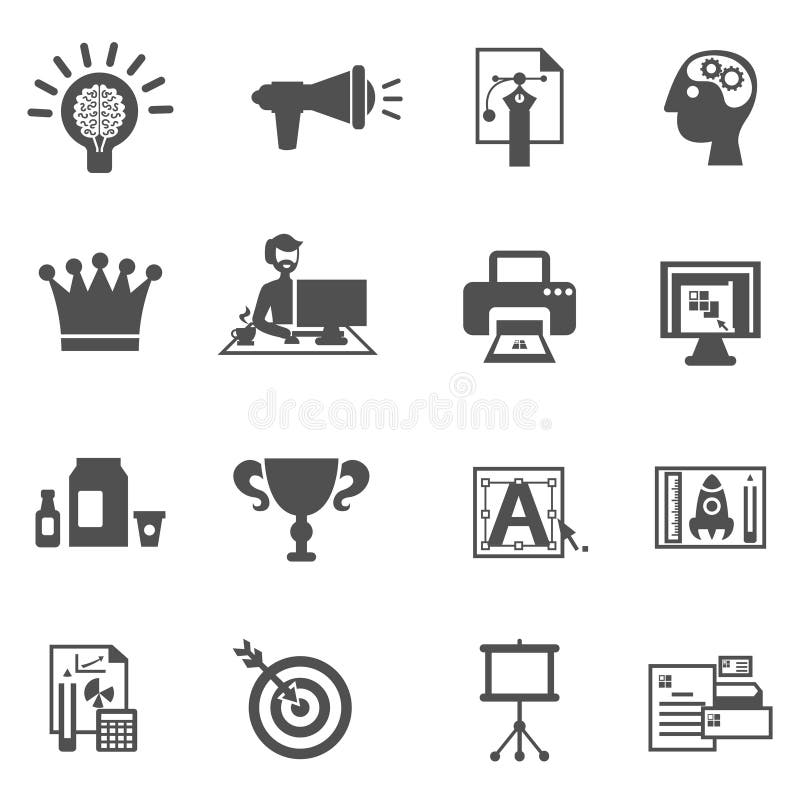 Branding Icons Set stock vector. Illustration of elements - 54339576