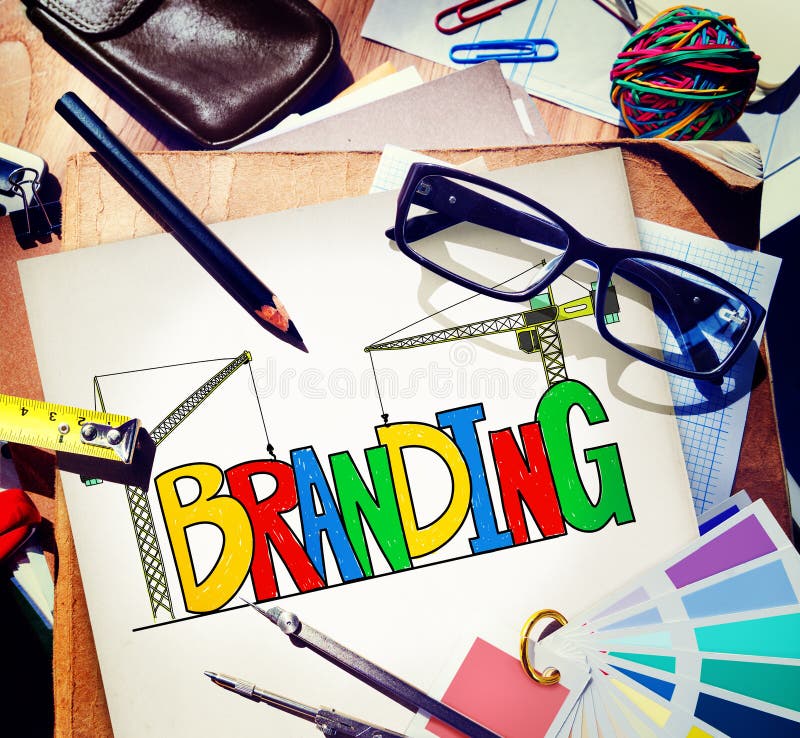 Branding Market Name Strategy Trademark Concept Stock Photo - Image of ...