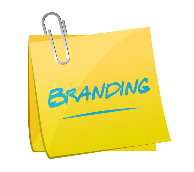 Branding Memo Post Sign Concept Stock Illustration - Illustration of ...