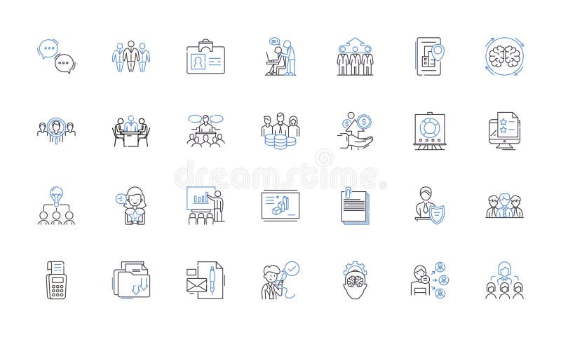 Positioning Line Icons Collection. Alignment, Placement, Orientation ...