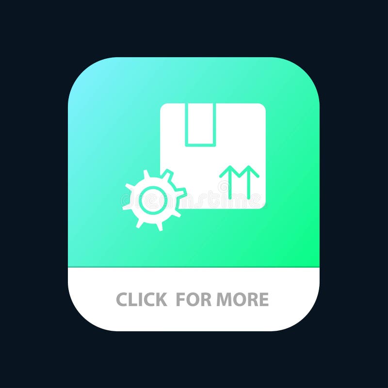 Branding Premium Product Premium Quality Gear Mobile App Button Android And Ios Glyph