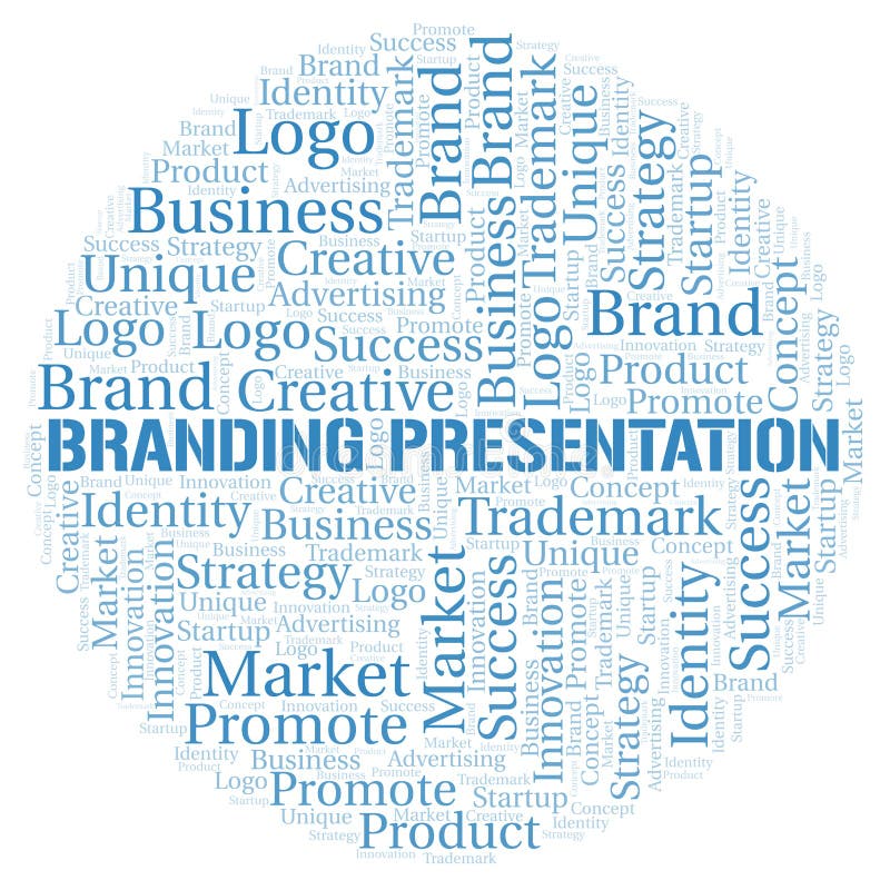 Branding Presentation Word Cloud Stock Illustration - Illustration of ...