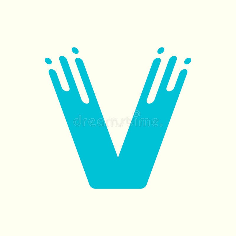 Network Technology and Science Logo Letter V Stock Vector ...