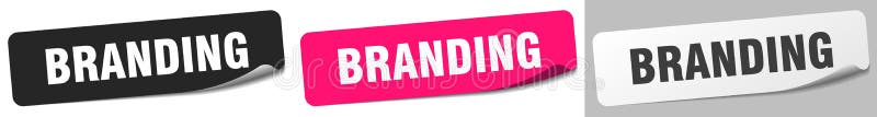 Branding Sticker. Branding Sticker Set on White Background Stock Vector ...