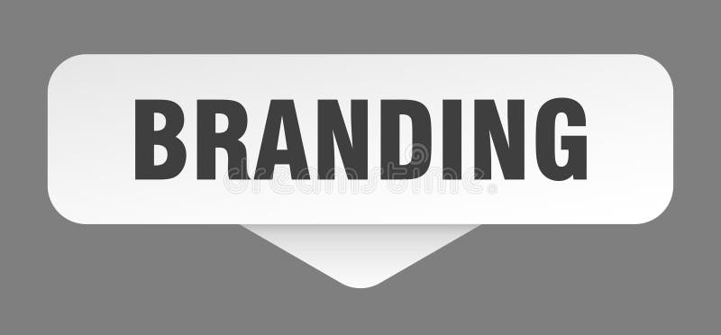 Branding Sticker. Branding Sign Isolated on Gray Background Stock ...