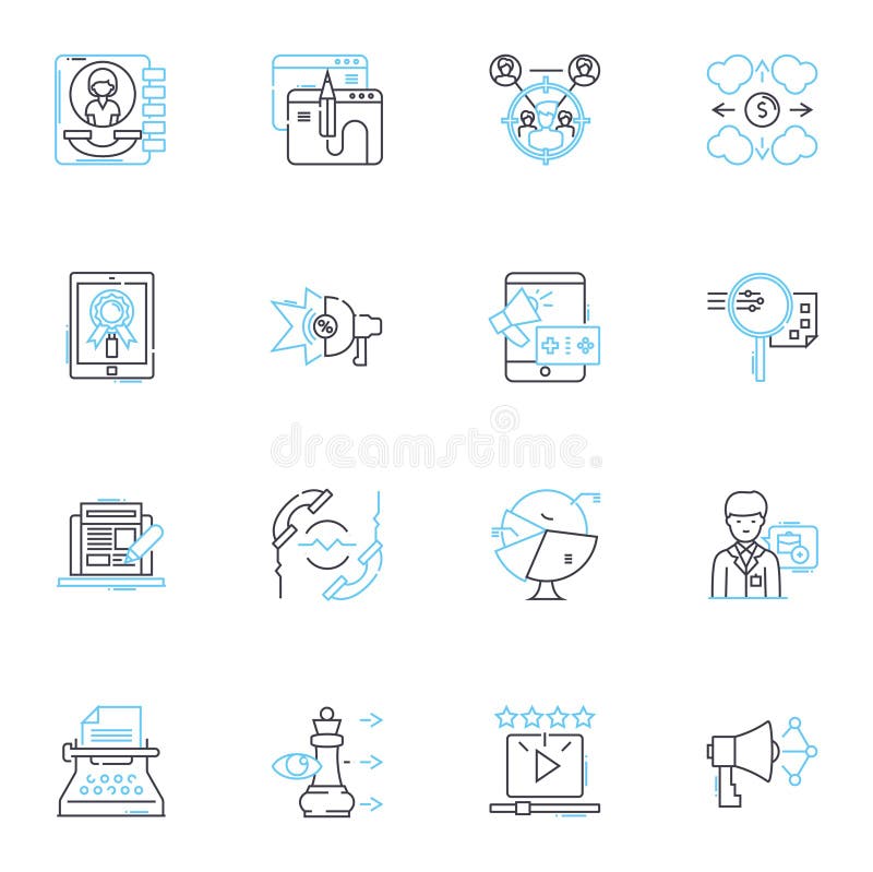 Branding Strategy Linear Icons Set. Positioning, Identity ... Branding Strategy Linear Icons Set. Positioning, Identity ...