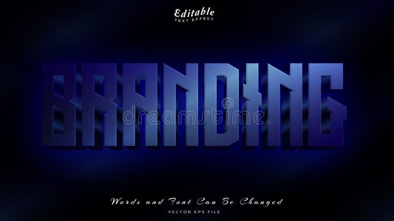 BRANDING TEXT EFFECT stock vector. Illustration of shadow - 244755718