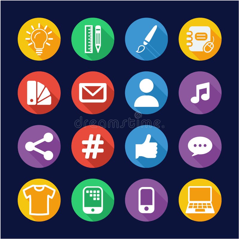 Branding or Visual Identity Icons Thin Line Vector Illustration Set ...