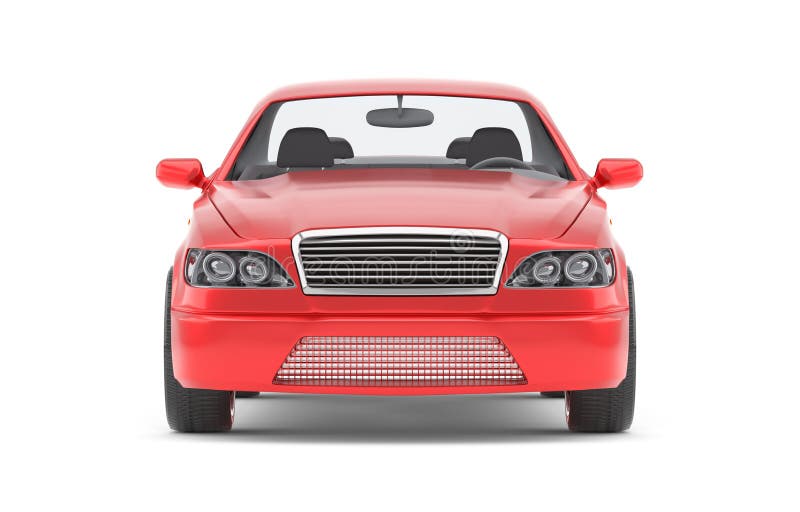 Brandless Generic Red Car stock illustration. Illustration of ...