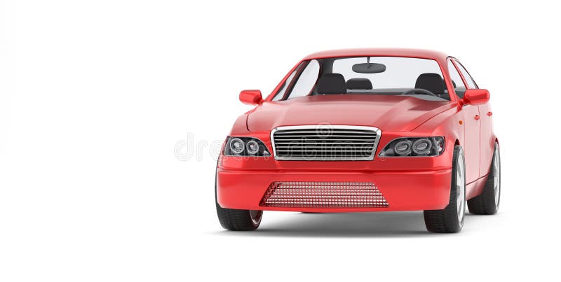 Brandless Generic Red Car stock illustration. Illustration of ...