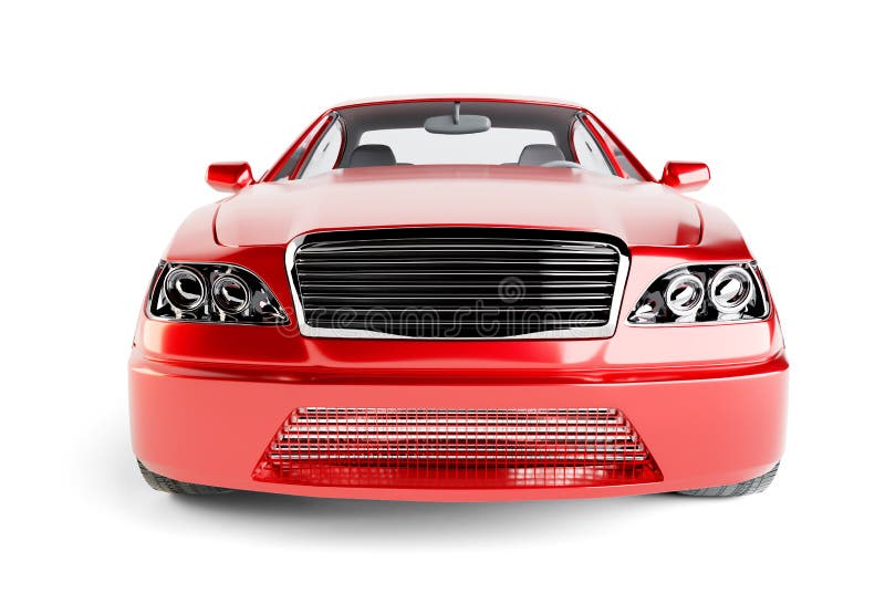 Brandless Generic Red Car stock illustration. Illustration of alloy ...