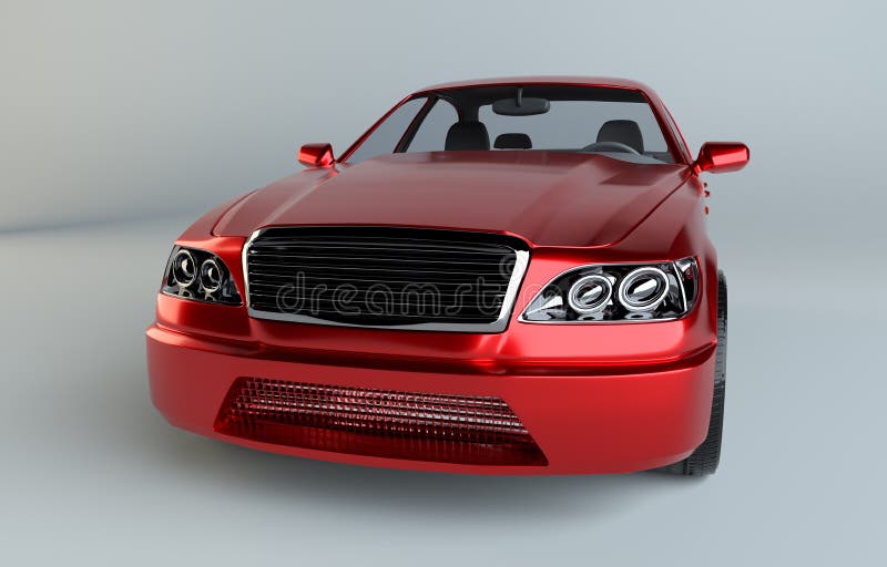 Brandless Generic Red Car stock illustration. Illustration of ...